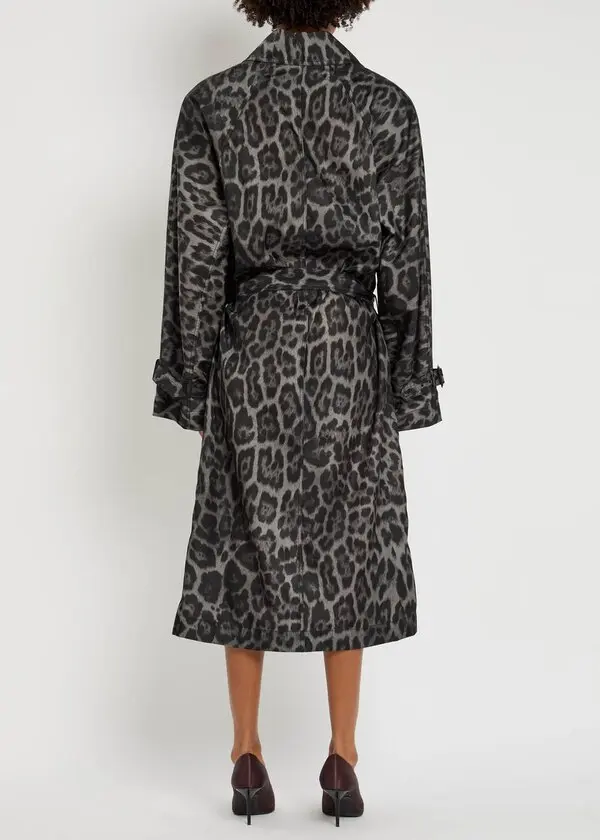 Stella McCartney Leopard-print Shell Trench Coat