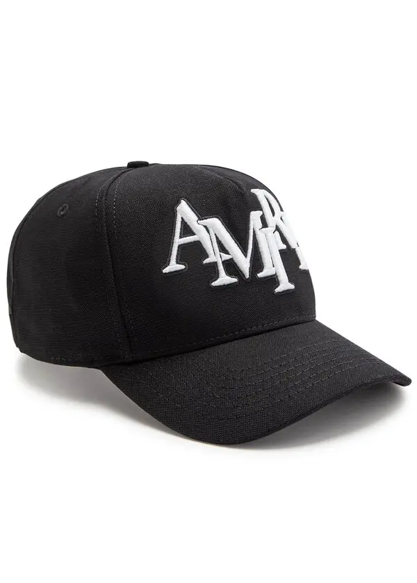 Amiri Logo-embroidered Canvas Cap - Black