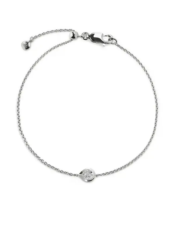 Monica Vinader Pear Diamond Bracelet - Silver