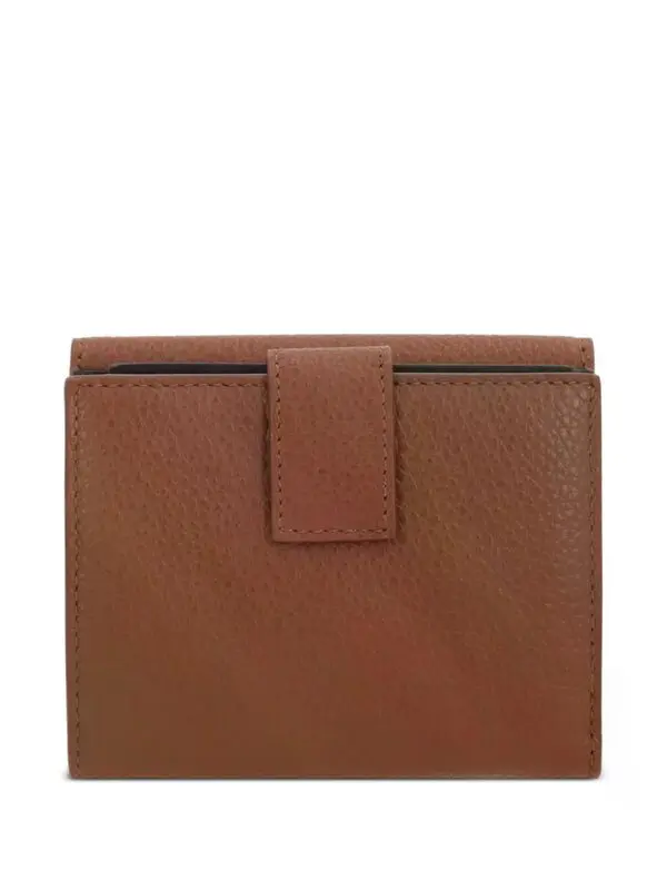 FERRAGAMO Gancini Compact Leather Wallet - Brown