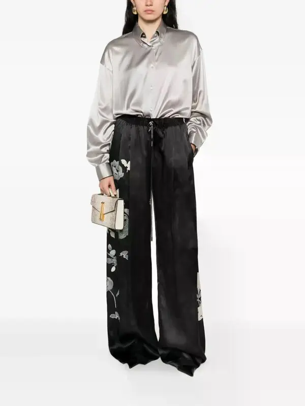 Ermanno Scervino Button-down Satin Shirt - Grey