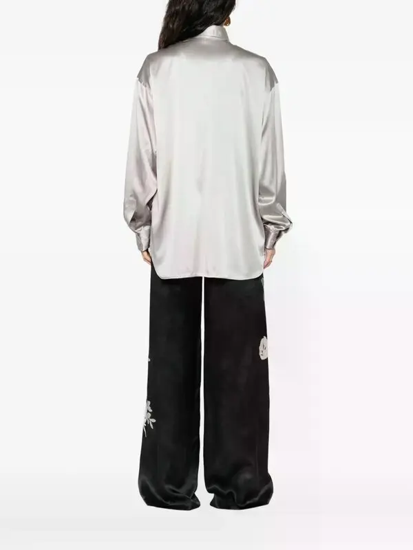 Ermanno Scervino Button-down Satin Shirt - Grey