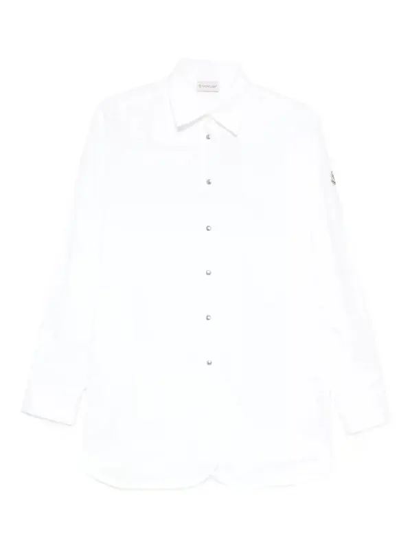 Moncler Oxford Cotton Shirt - Neutrals