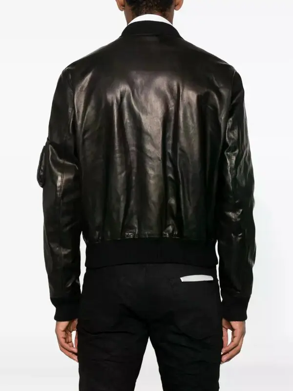 Givenchy Leather Zip-up Bomber Jacket
