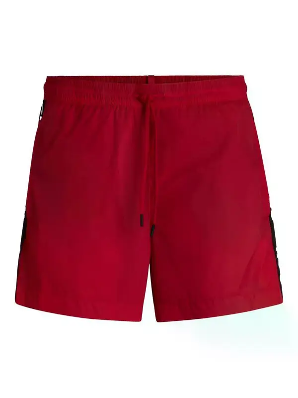 Hugo Logo-tape Swim Shorts - Red