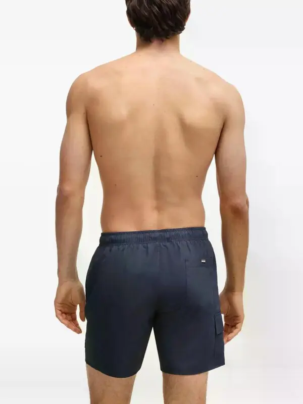 BOSS Logo-embroidered Swim Shorts