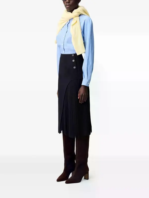 Claudie Pierlot Pleated Midi Skirt