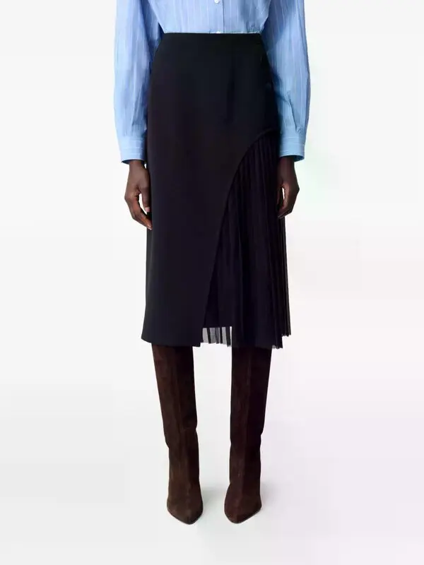 Claudie Pierlot Pleated Midi Skirt