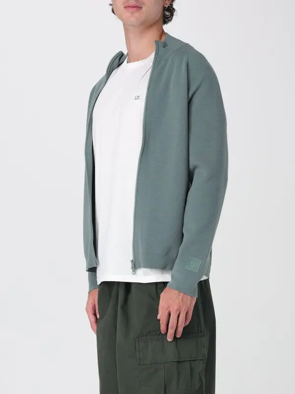 C.P. COMPANY Half Zip Ribbed Cardigan