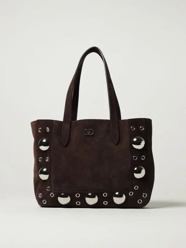 Valentino Garavani Suede Tote Bag With Grommets