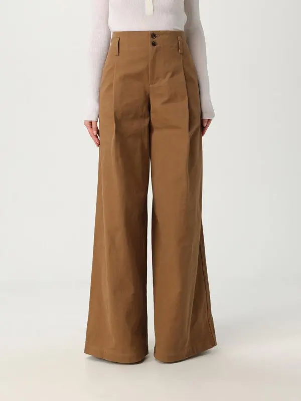 Chloé High-waisted Wide-leg Trousers - Brown