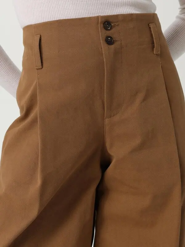 Chloé High-waisted Wide-leg Trousers - Brown