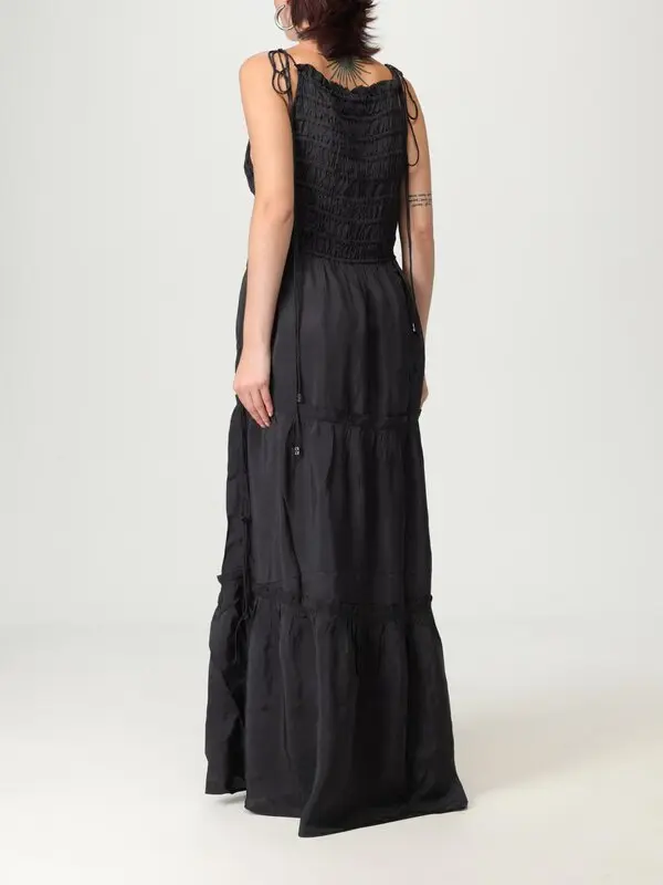 GANNI Tiered Maxi Dress - Grey