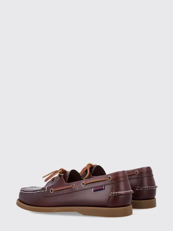 SEBAGO Leather Loafers With Lace-up Detailing - Brown