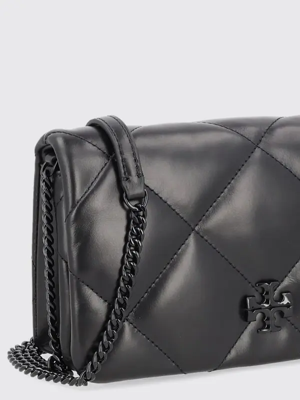 Tory Burch Kira Quilted Leather Mini Bag With Double T Logo And Chain Strap