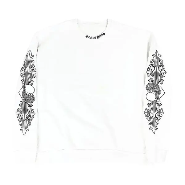 Chrome Hearts Floral Crewneck Sweatshirt - White