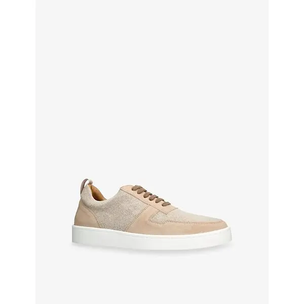 AURELIEN Bayside Suede And Canvas Low-top Trainers