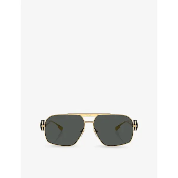 Versace Butterfly-frame Acetate Sunglasses - Black