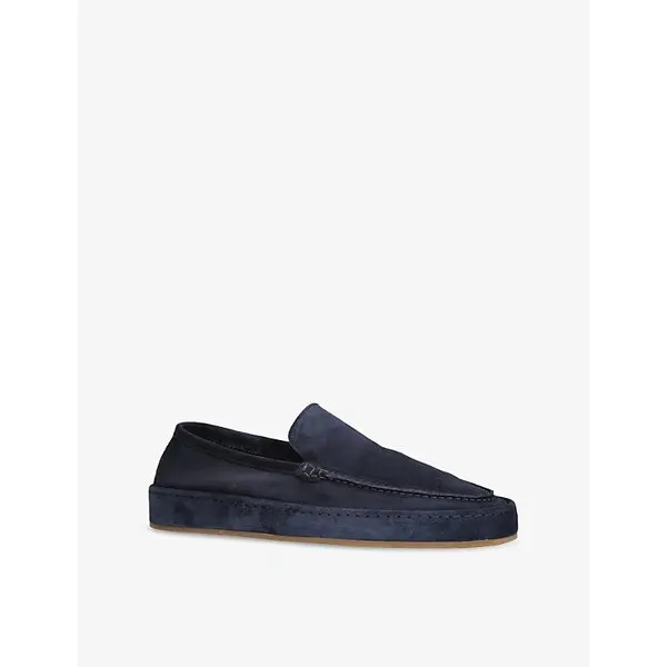 AURELIEN Voyager Suede Loafers - Navy