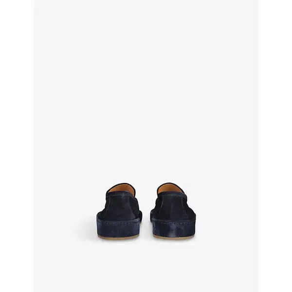 AURELIEN Voyager Suede Loafers - Navy
