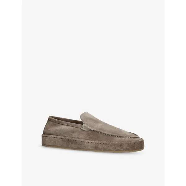 AURELIEN Voyager Suede Loafers - Grey