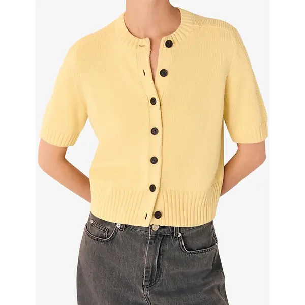 Whistles Button-down Cotton Cardigan