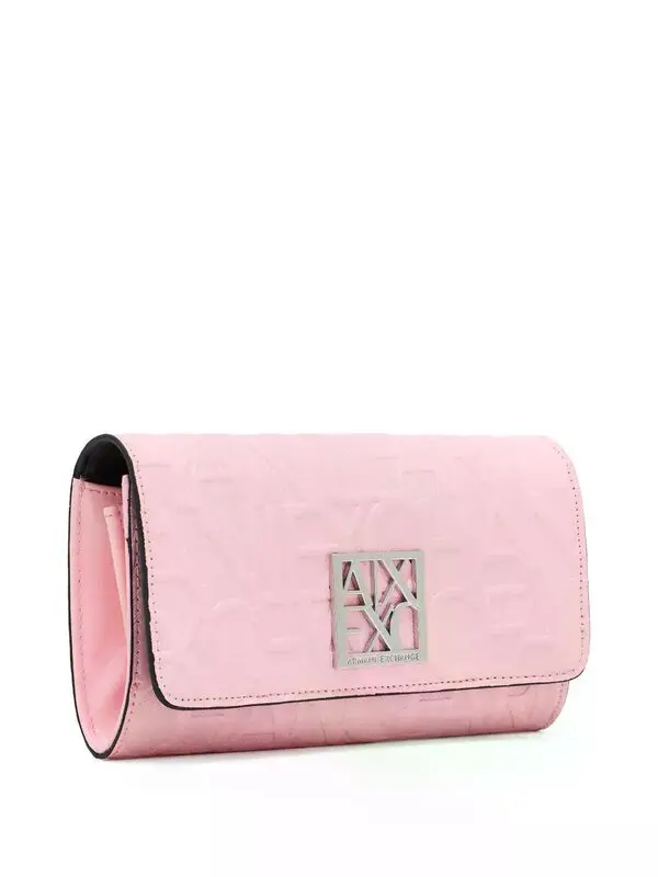 Armani Exchange Embossed-logo Foldover Top Purse
