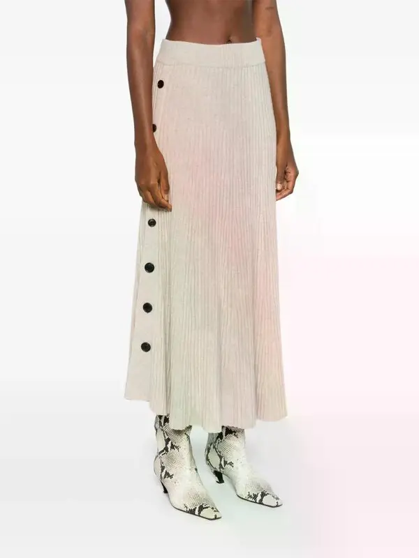 Eric Bompard Buttoned Maxi Skirt