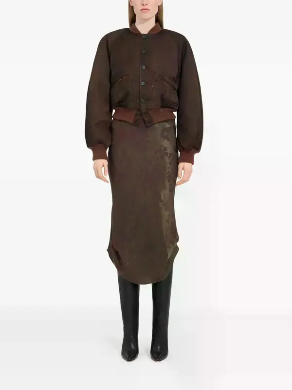 MAISON MARGIELA Button-up Bomber Jacket - Brown