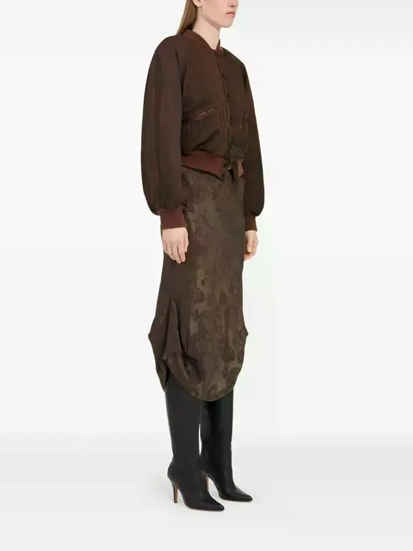 MAISON MARGIELA Button-up Bomber Jacket - Brown