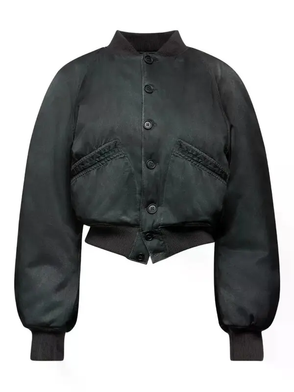MAISON MARGIELA Cropped Bomber Jacket - Black
