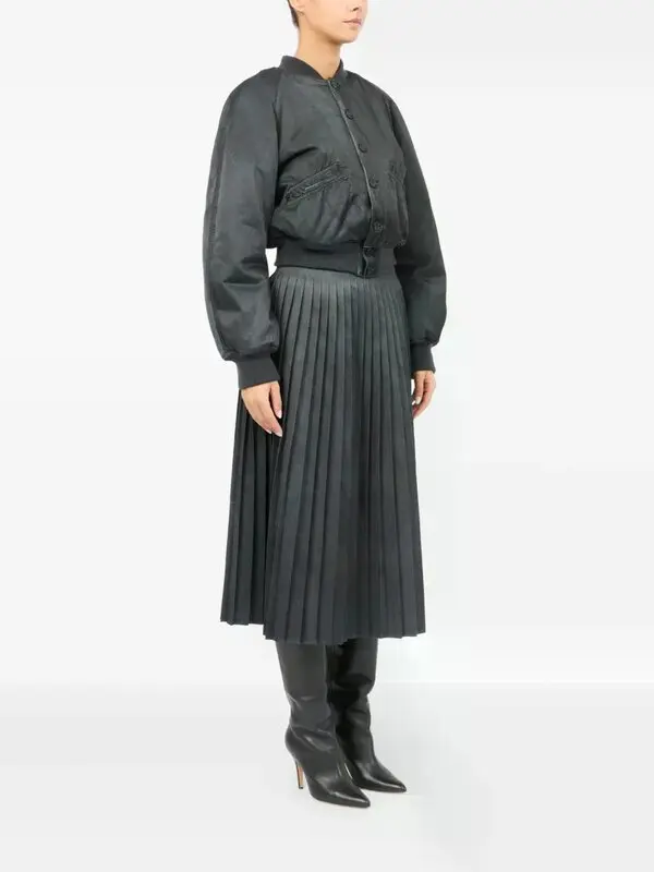 MAISON MARGIELA Cropped Bomber Jacket - Black