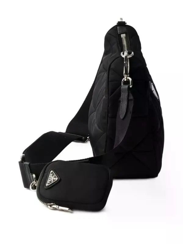 Prada Re-nylon Padded Shoulder Bag With Triangle Motif