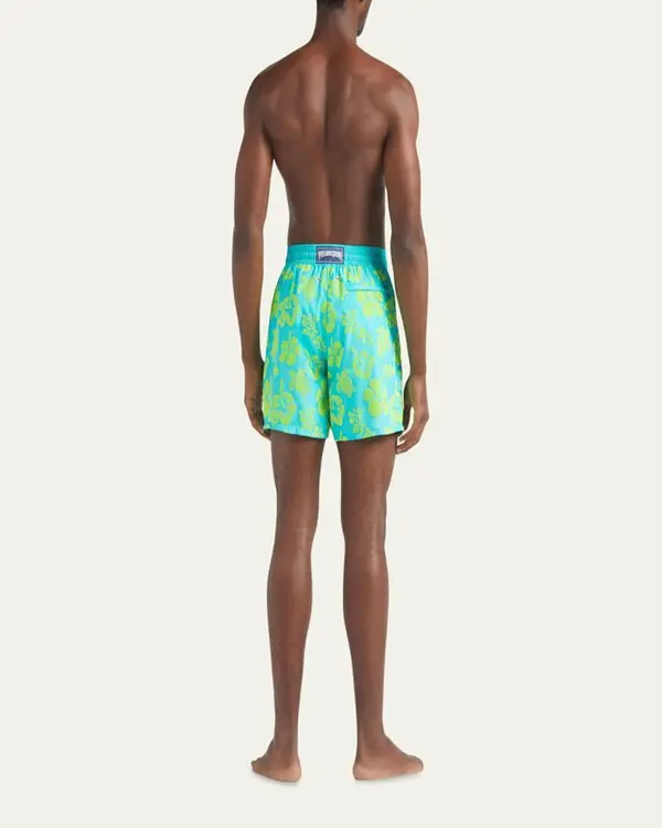 Vilebrequin Flocked Tropical Turtle Swim Trunks - Ceramic