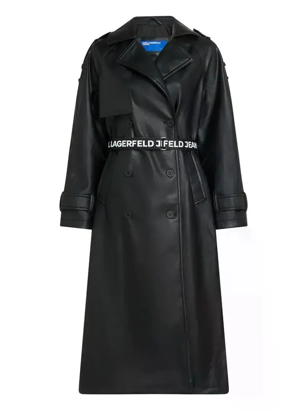 Karl Lagerfeld Faux-leather Trench Coat