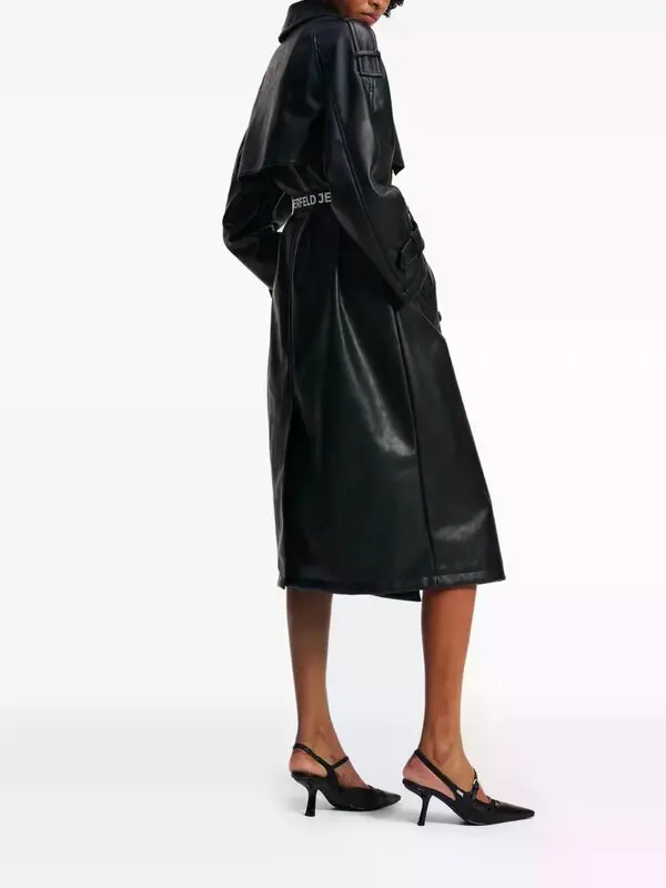 Karl Lagerfeld Faux-leather Trench Coat