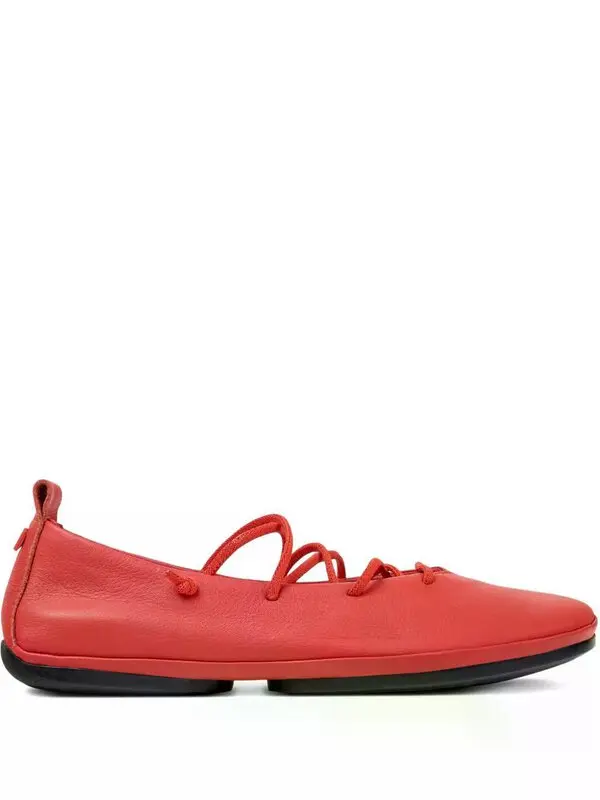 Camper Right Nina Leather Ballet Flats - Red
