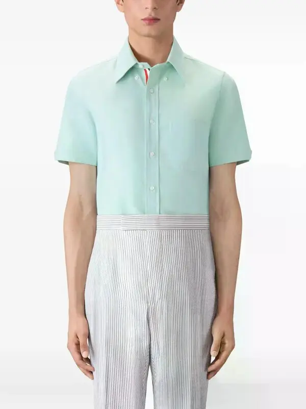 Thom Browne Patch-pocket Short-sleeve Shirt - Green