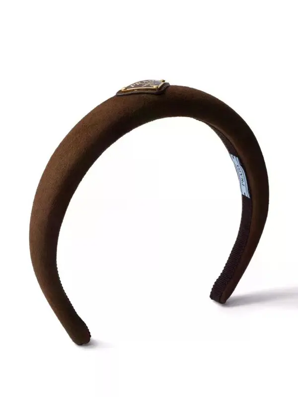 Prada Suede Headband - Brown