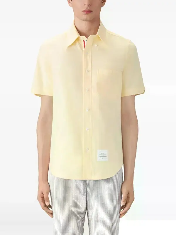 Thom Browne Patch-pocket Short-sleeve Shirt - Yellow