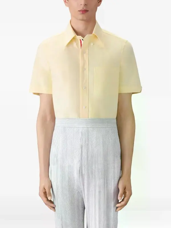 Thom Browne Patch-pocket Short-sleeve Shirt - Yellow