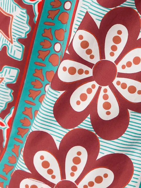 La DoubleJ Printed Cotton Shorts - Green