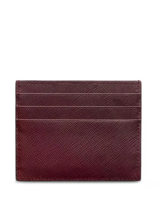 Prada Saffiano Leather Card Holder - Red