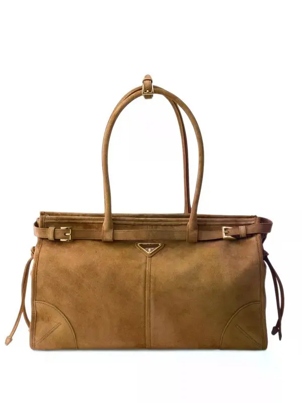 Prada Large Bonnie Tote Bag - Brown