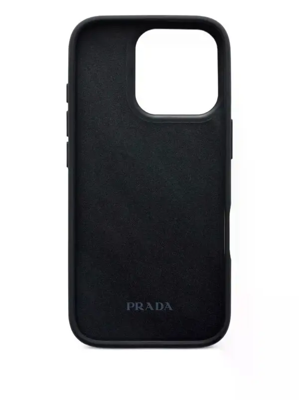 Prada Saffiano Leather Iphone 16 Pro Case - Brown