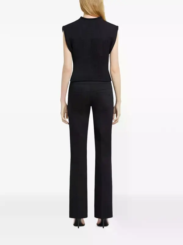 COURREGES Cropped Sleeveless Jumper - Black