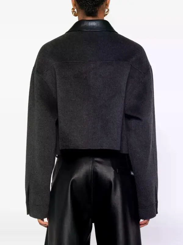 Nanushka Leather-trimmed Zip-up Jacket