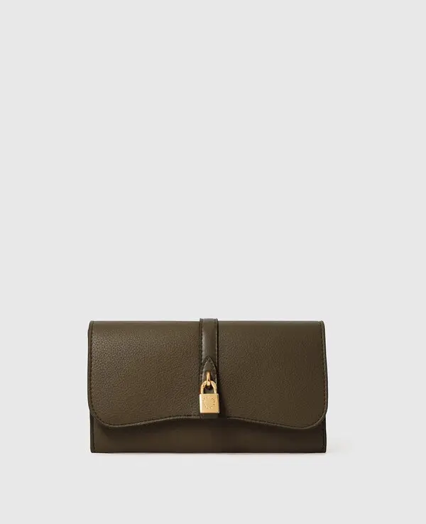 Stella McCartney Ryder Flap Continental Wallet - Dark Olive
