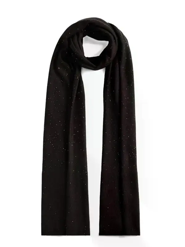 Fabiana Filippi Sequin-embellished Ribbed Scarf - Black