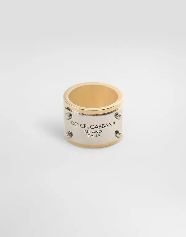 Dolce & Gabbana Ring With Logo Tag - Multicolor